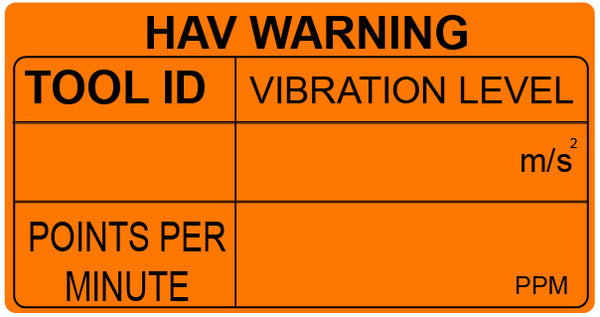 HAV Label Points Per Minute - Earlsmere Limited