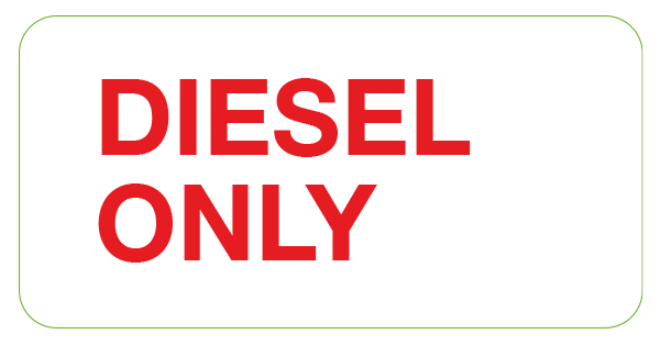Diesel Only Labels