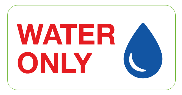 Water Only Labels