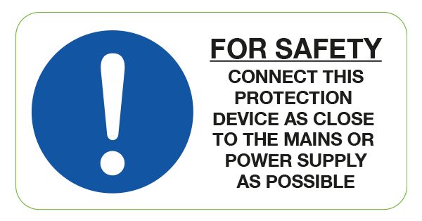 For Safety Connect This Protection Device Labels