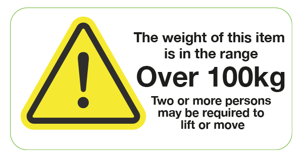 Weight Over 100 kg Labels