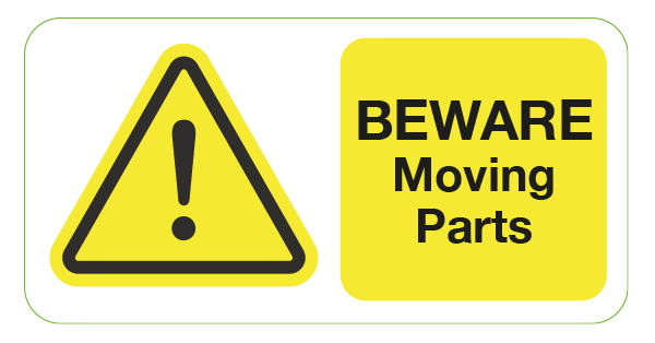 Beware Moving Parts Labels – Earlsmere Limited