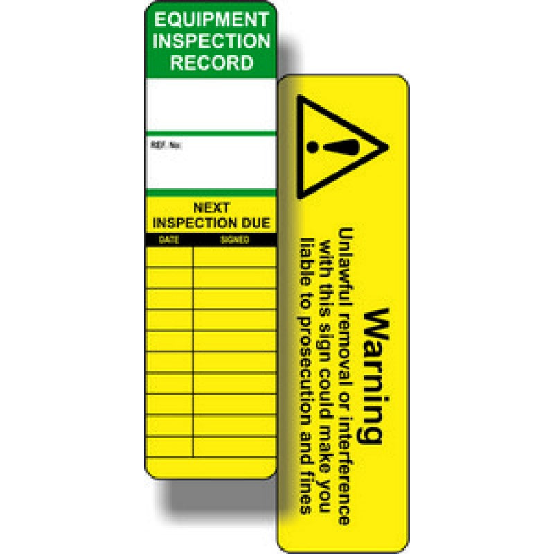 Universal Safety Tag Inserts