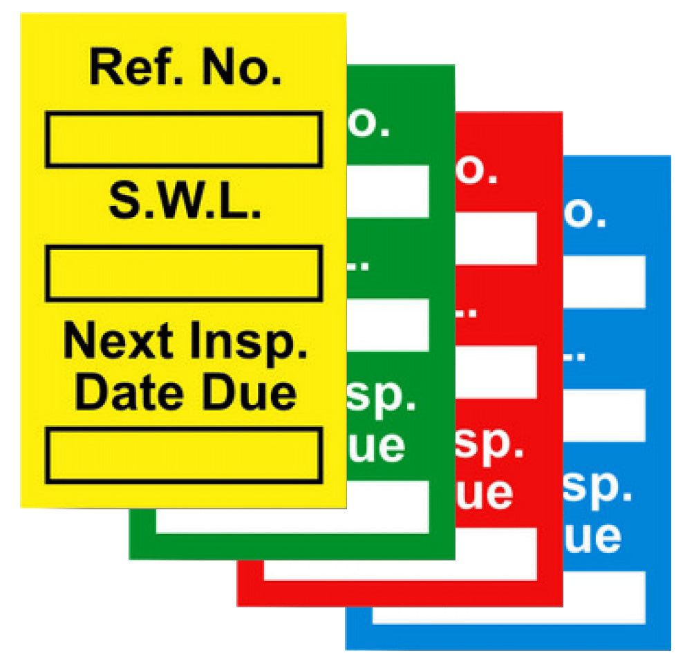 Safe Working Load Inserts (Pack of 20)